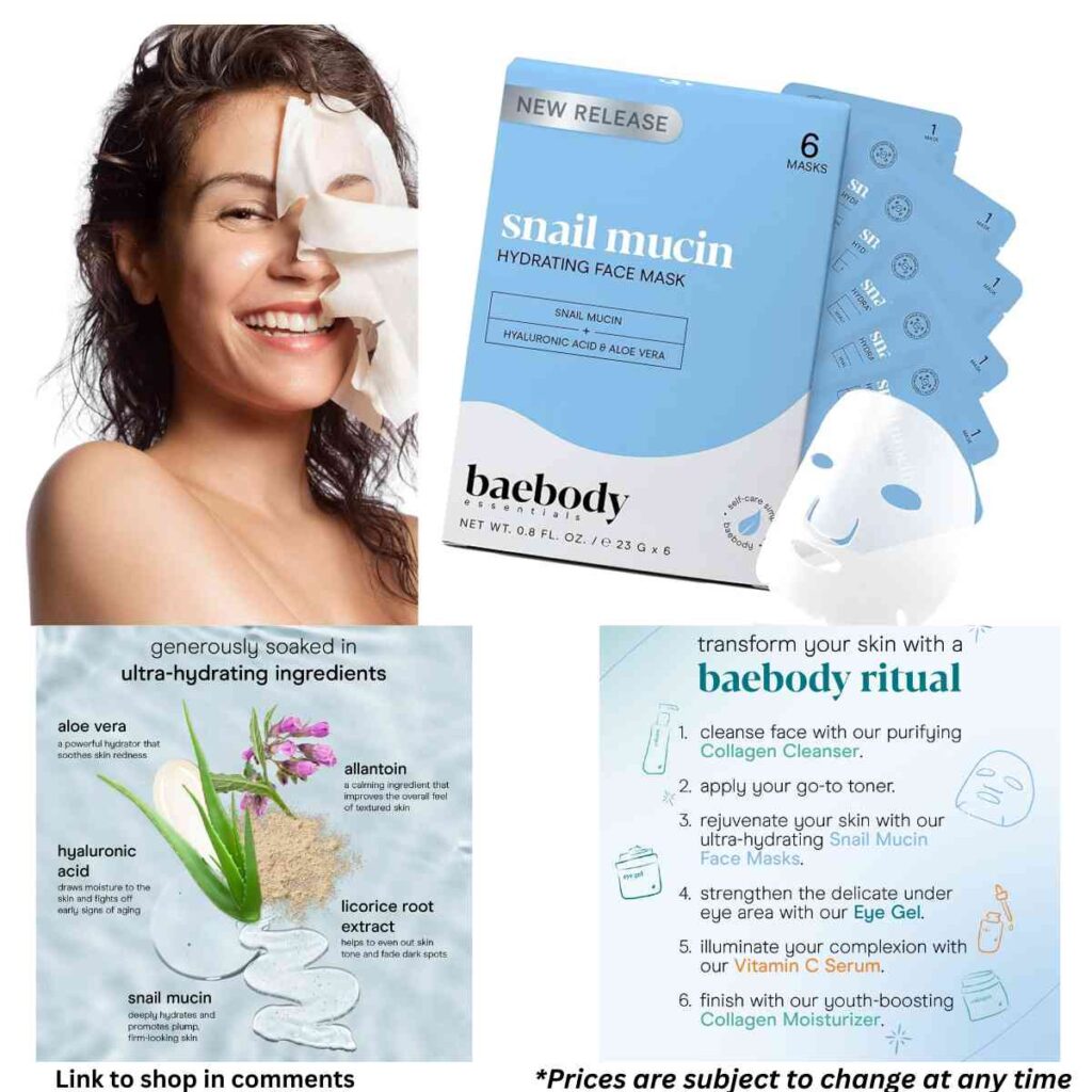 Collagen Retinol Snail Mucin Face Moisturizer with Hyaluronic Acid and ...