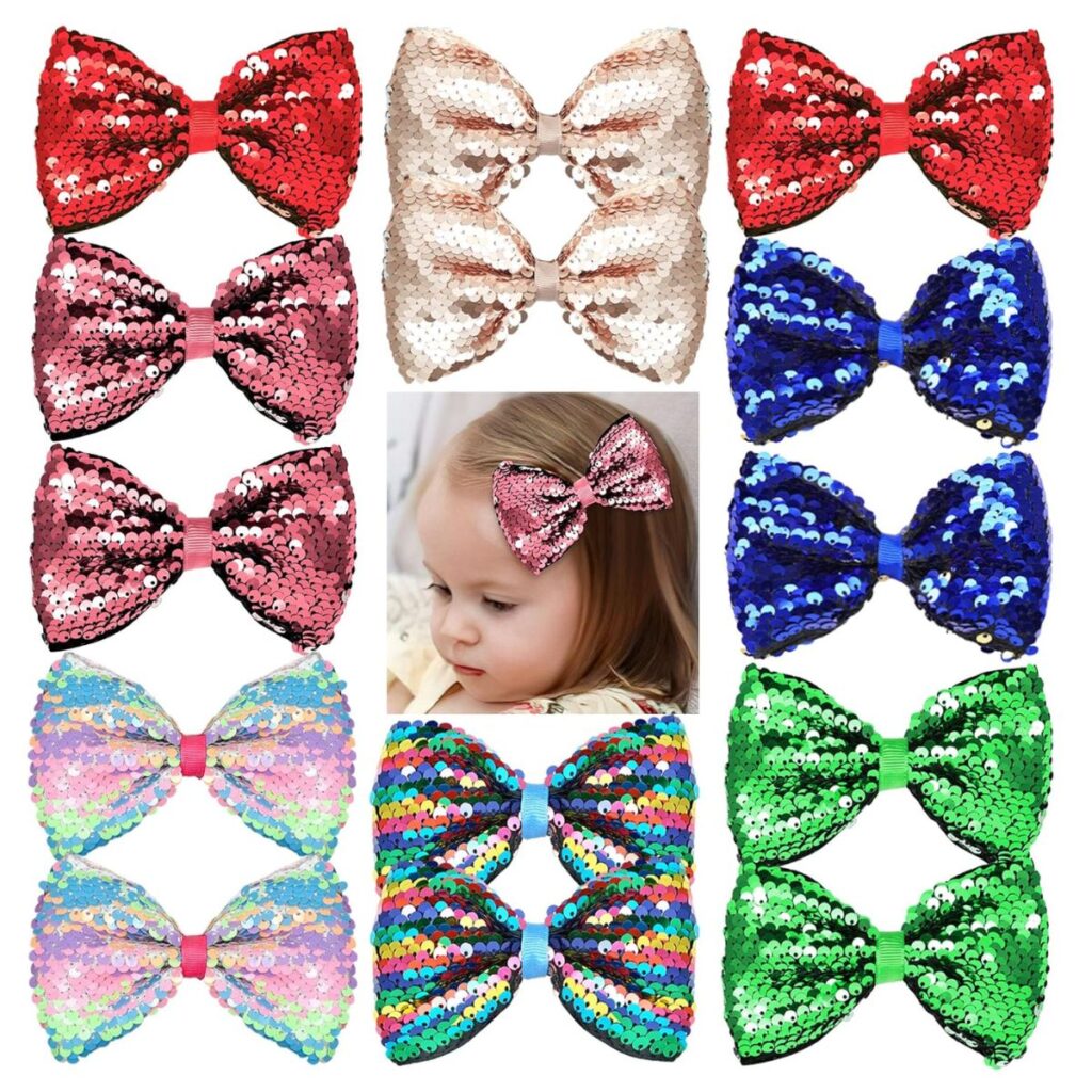7 Pair Girl Hair Clips $4+ | 24 Pcs Satin Hair Scrunchies $4+ | Hair ...