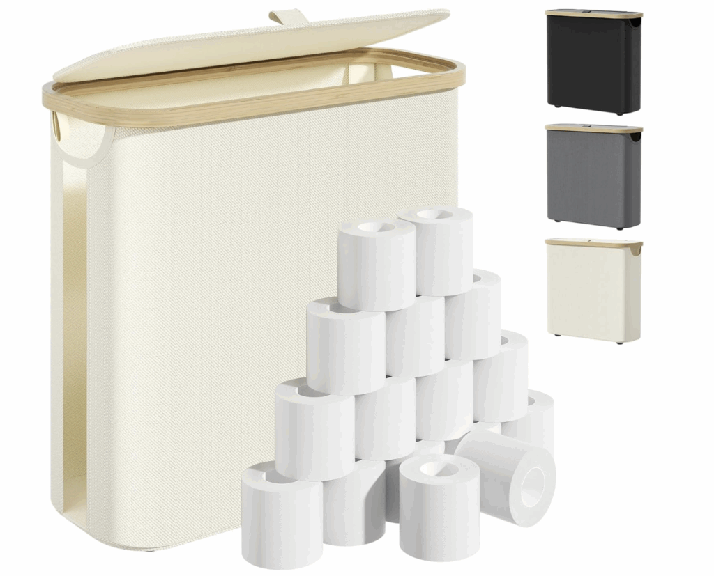 Toilet paper storage basket $12+| 60 Ga 3 section laundry hamper $34 ...