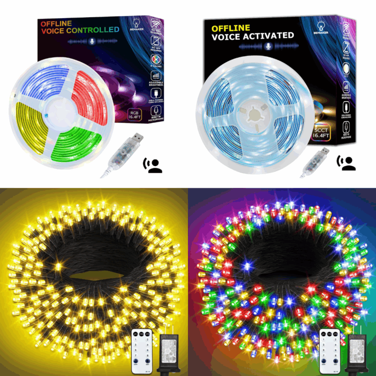 Voice-Activated LED Strip Lights $8+ | 100 ft. LED string lights $6 ...