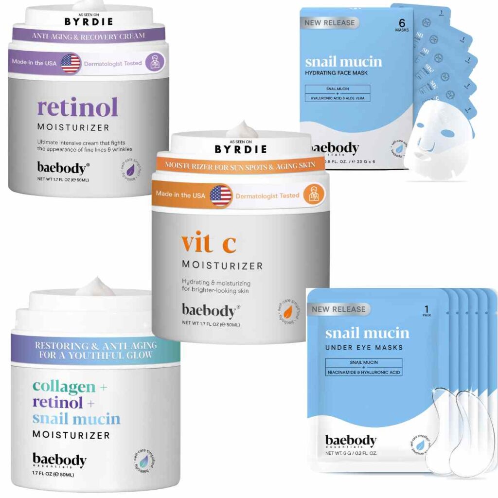 Collagen Retinol Snail Mucin Face Moisturizer with Hyaluronic Acid and ...