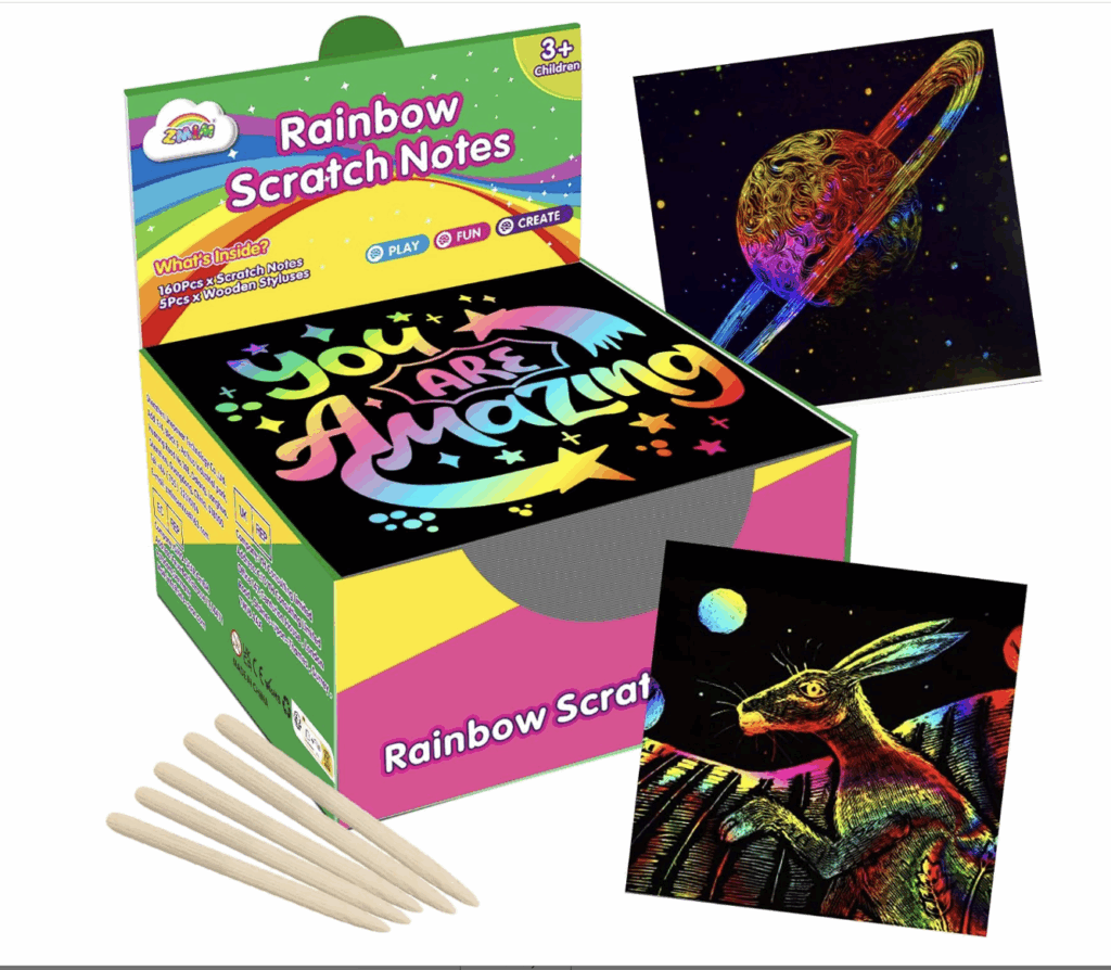 Scratch art craft $4+| 9 Pk Snowman clay crafts $6+| Reusable sticker ...