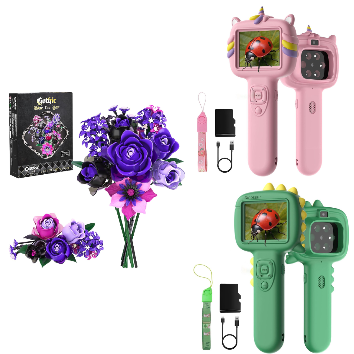 Microscope Camera for Kids $13+ | Rose Bouquet Building Set $13 ...