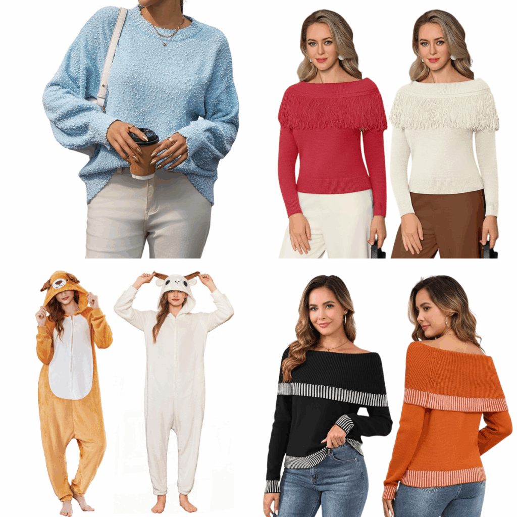Women's sweaters $7-17+ | Animal Onesies $7-9+ | Smart Savers