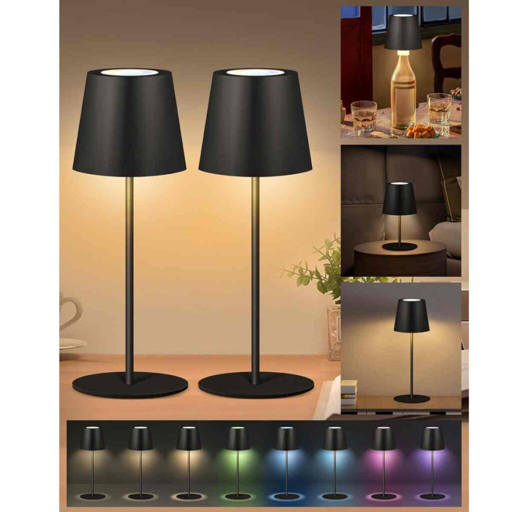 2 Pack Cordless RGB Table Lamp for $18+|Charging Cables for $7+ | Smart ...