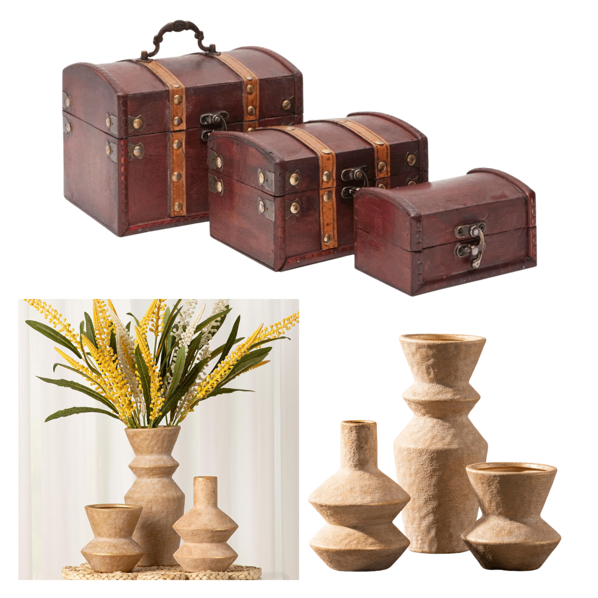 Set of 3 Treasure Chest $19+ | Decorative Vase $13+ | Smart Savers
