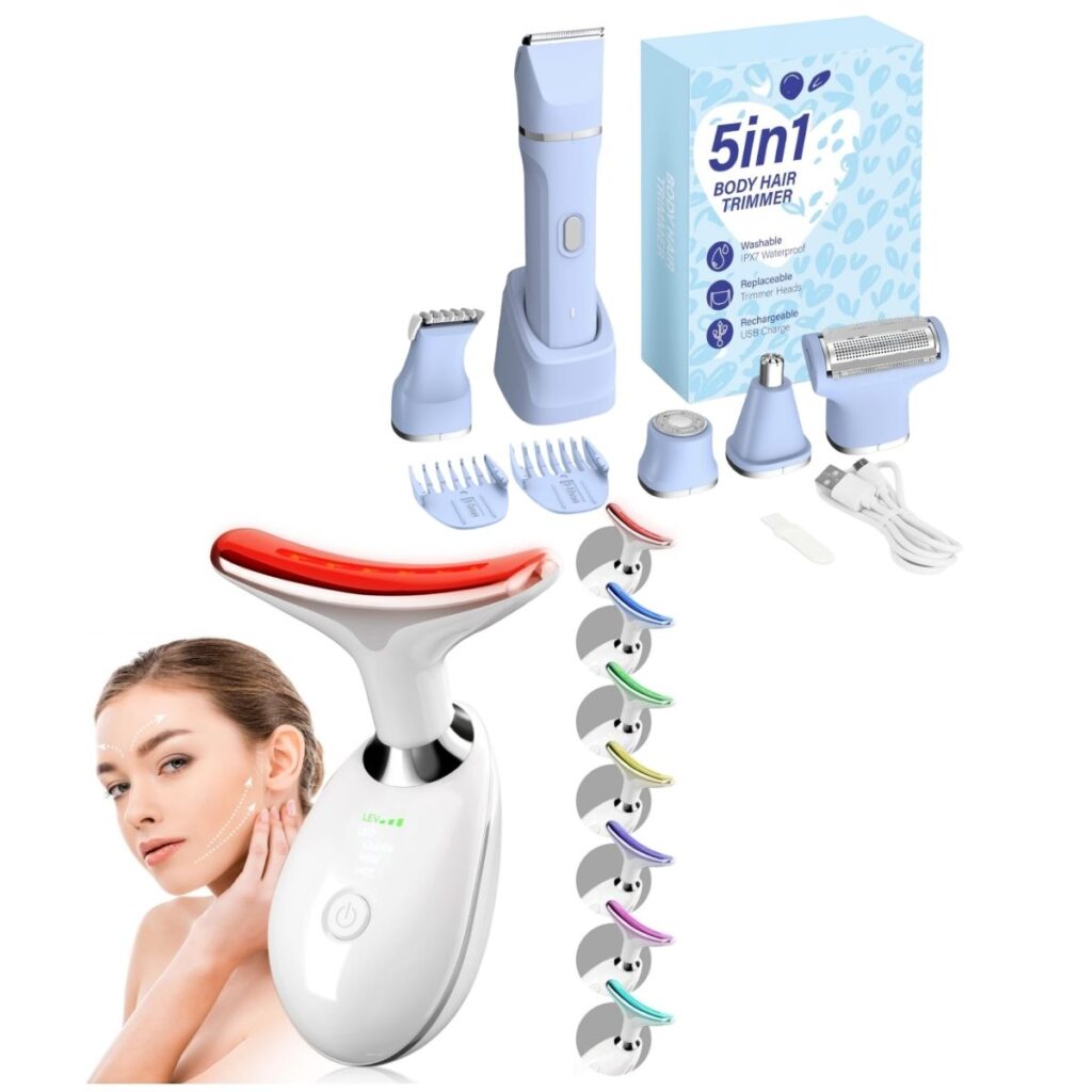 5-in-1 electric trimmer, $9+ | 7-color face & neck massager, $9 ...