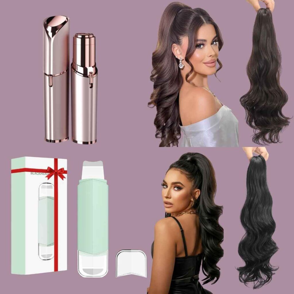 Facial Razor $6+ | Ponytail extension $7 - $9+ | Blackhead remover tool ...