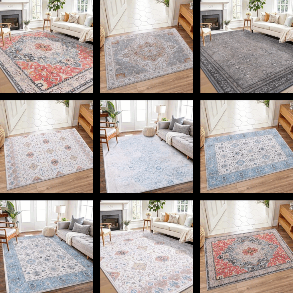 Washable, Non-Slip Area Rugs $14-59+ |6 pc. Shower Caddy Set $8 ...