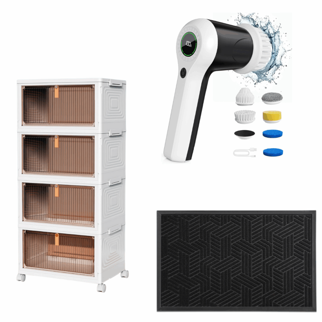 4 Tier Storage bins w/ wheels $26+ | Electric Spin Scrubber $15 ...