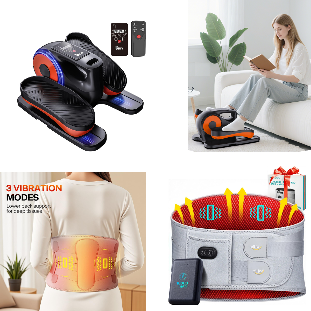 Under Desk Elliptical $49+ | Cordless heating pad with vibration ...