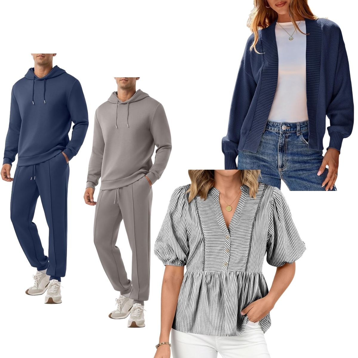 Men's Tracksuit & Hoodie set $18+ | Women's Chunky Cardigans $12 ...