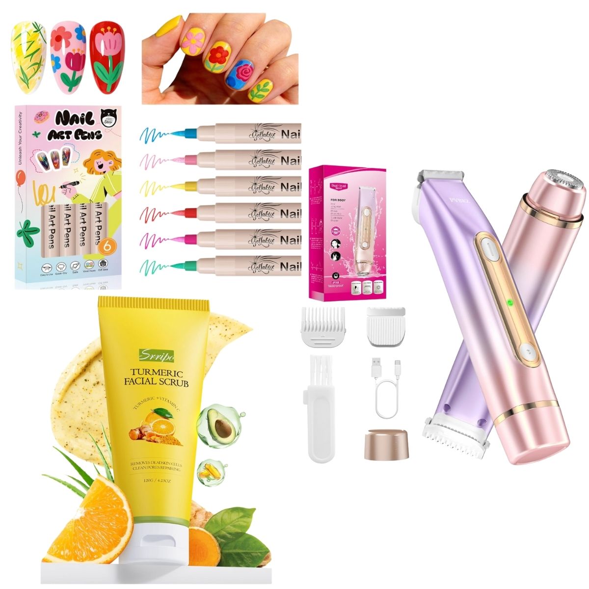 nail art pens from $4+ | Vit. C & Turmeric face scrub $6+ | 2-in-1 ...