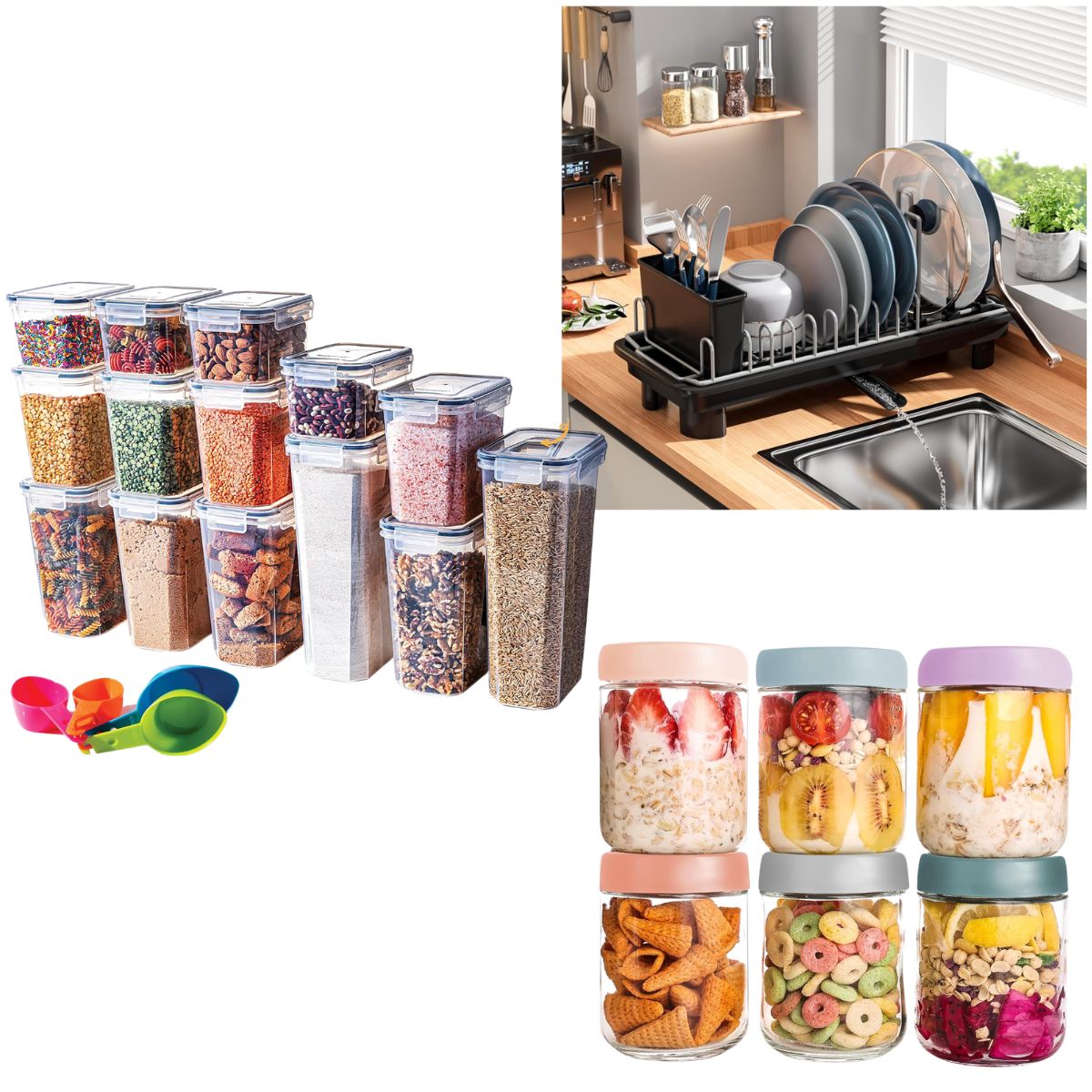 14-pk Airtight Food Storage Containers $19+ | Dish Drying Rack $10+ | 6 ...