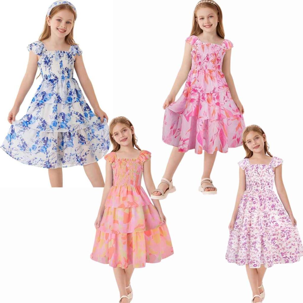 Girls Flutter Sleeves Dress For $8+ | Smart Savers