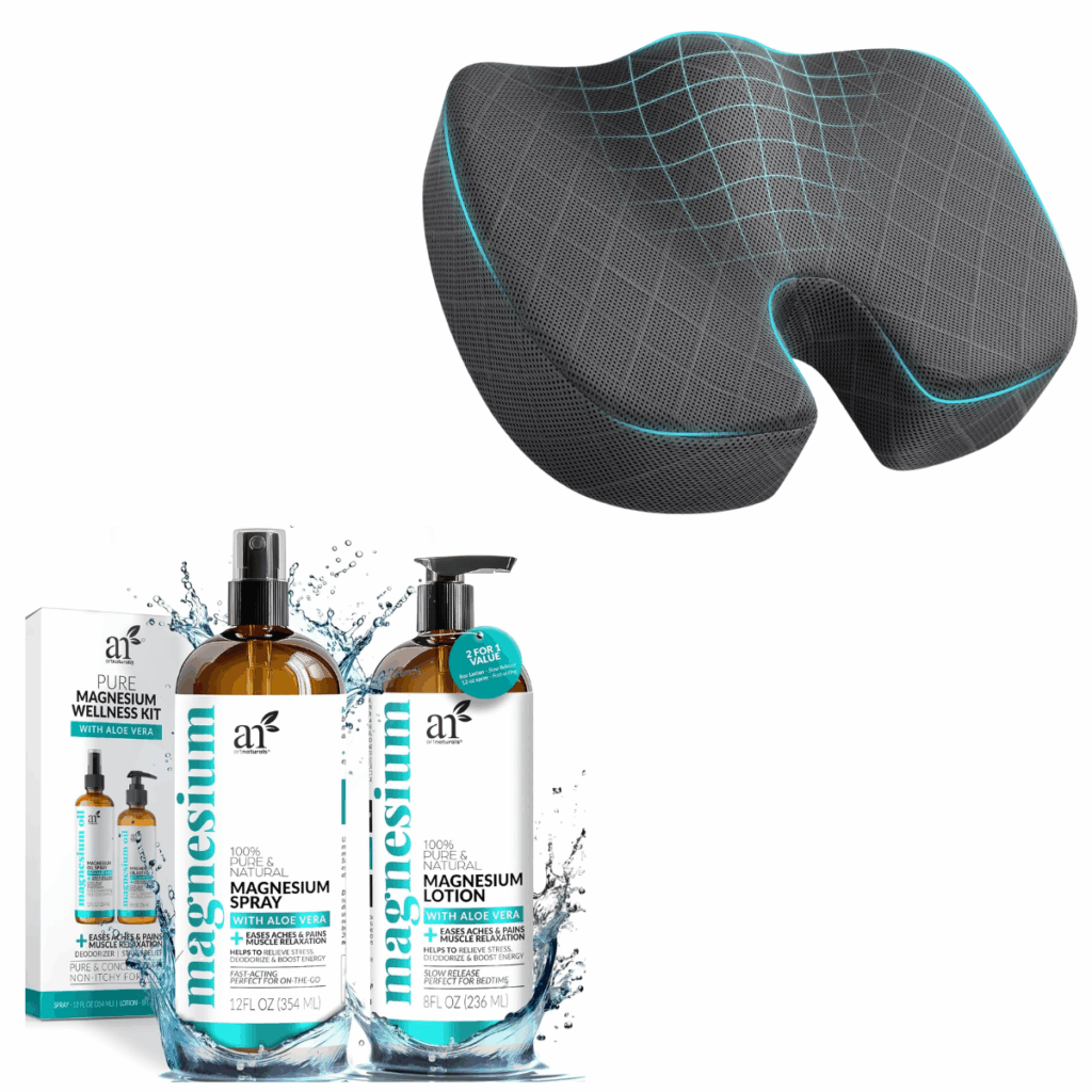 Memory Foam Seat Cushion $11+ | Magnesium Oil Spray + Body Lotion Set ...