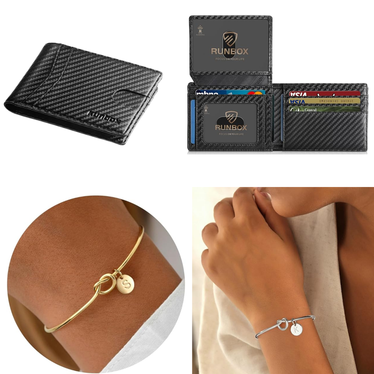 Men's Bifold RFID Blocking Wallet $5+ | Tie Knot Initial Bracelets $4 ...