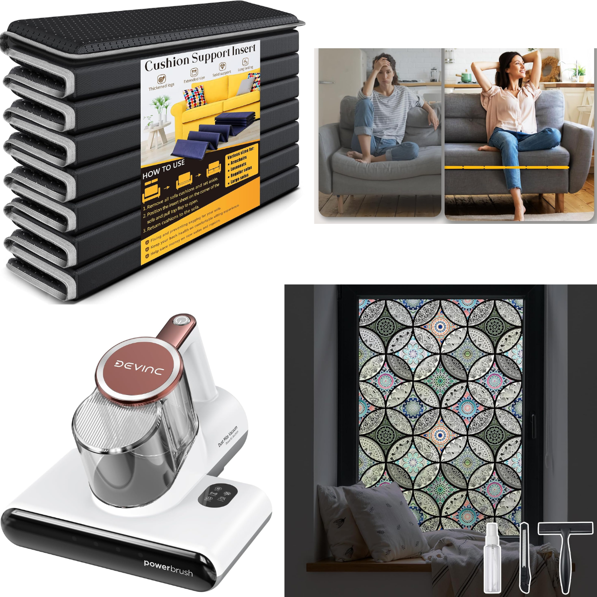Couch Cushion Support $37+ | Non-Adhesive Privacy Film $6+ | Mattress ...