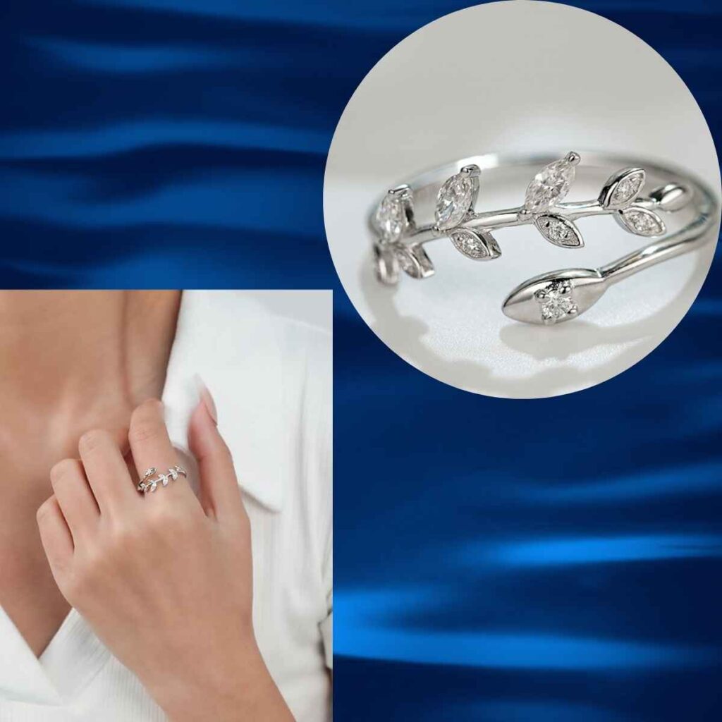 30% off on Moissanite Adjustable Leaf Design Rings | Smart Savers