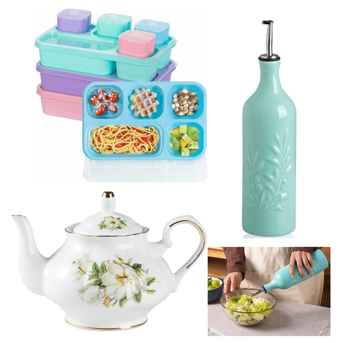 Ceramic Teapot $19+ | Oil Dispenser $12+ | 4 Bento Lunch Box $6 ...