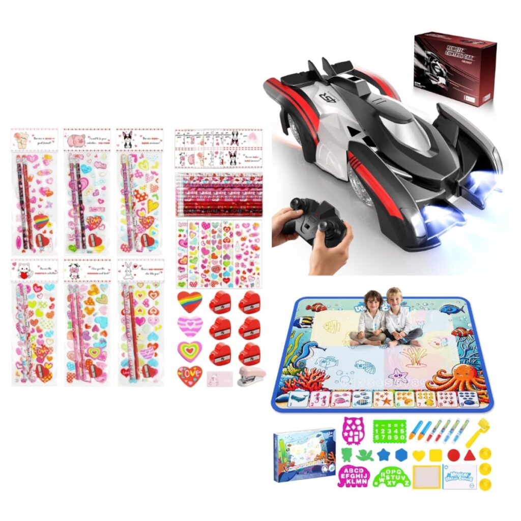 Water doodle mat, $8+ | 24-pack V-Day set, $9+ | Wall Climbing RC car ...