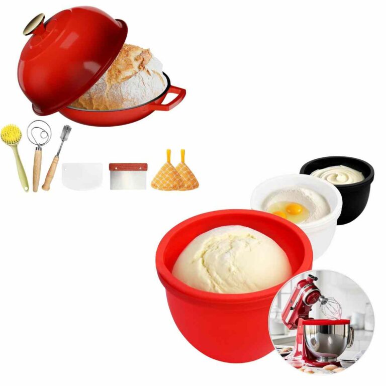 Enameled Cast Iron Dutch Oven Pot with Lid for $39+|Silicone Bowl ...