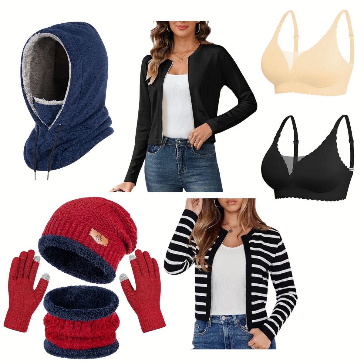 Balaclava ski mask $6+| Beanie scarf & glove set $6+| 2 Pk Bras $10 ...