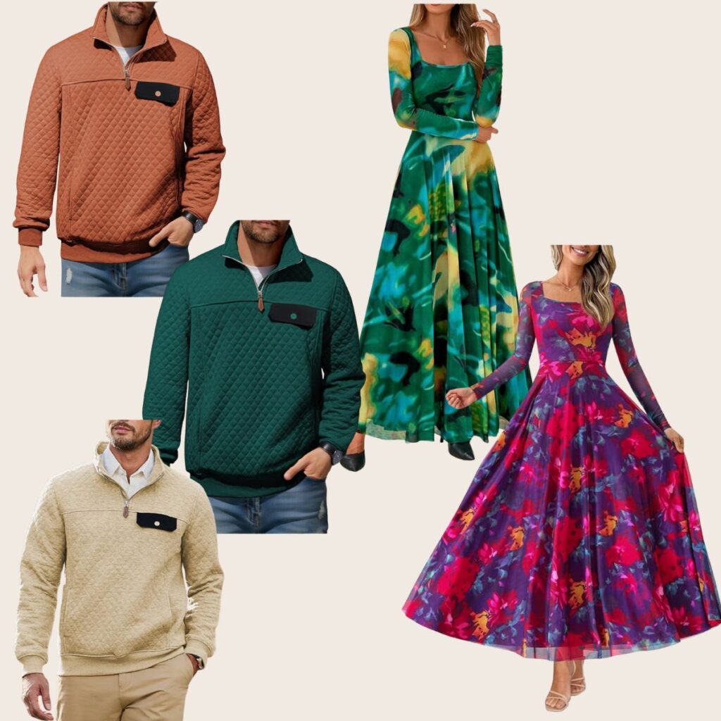 Men's quilted sweatshirt $11+| Women's mesh floral dress $23+ | Smart ...