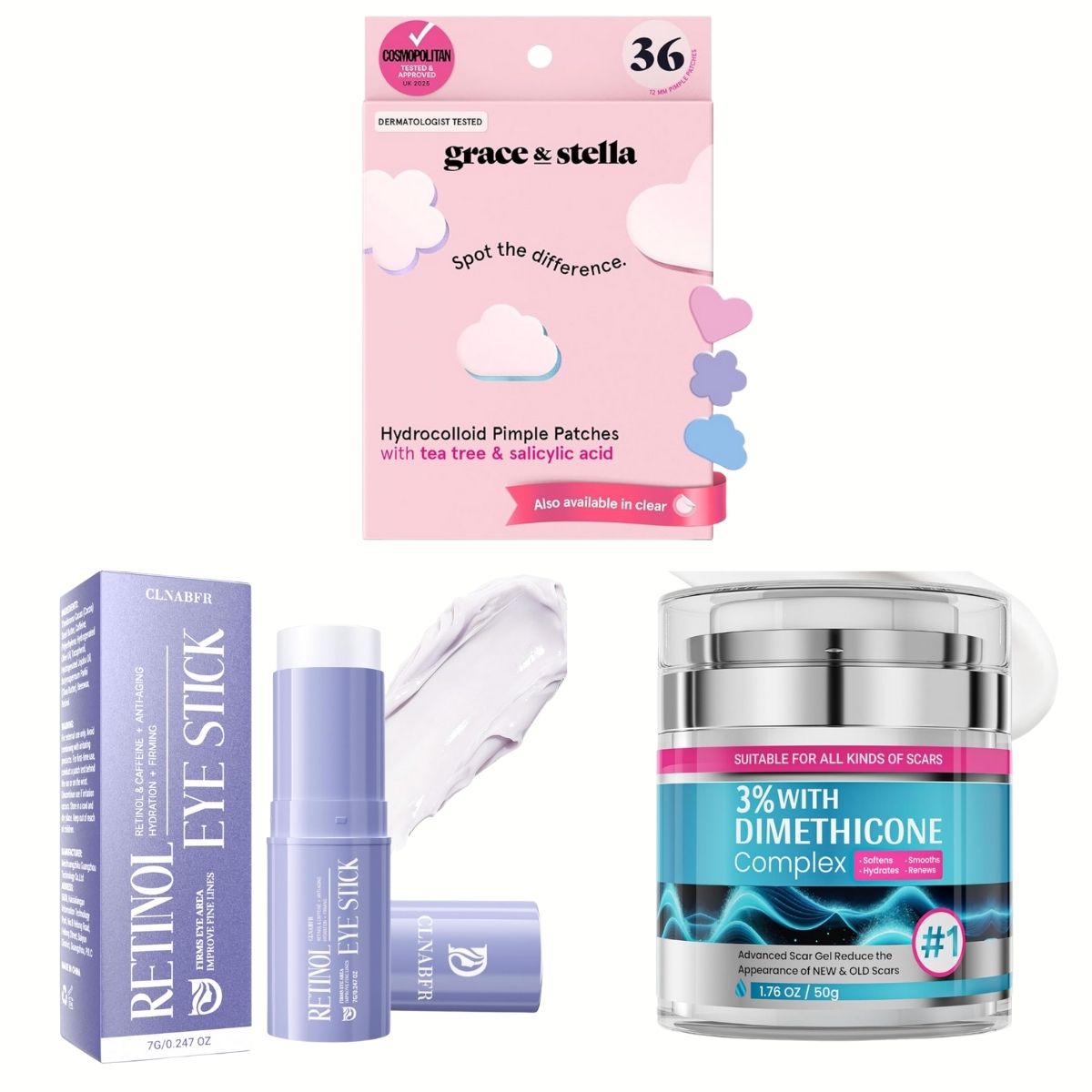 36 Ct Acne patches, Retinol eye balm & Scar cream $5+ each | Smart Savers