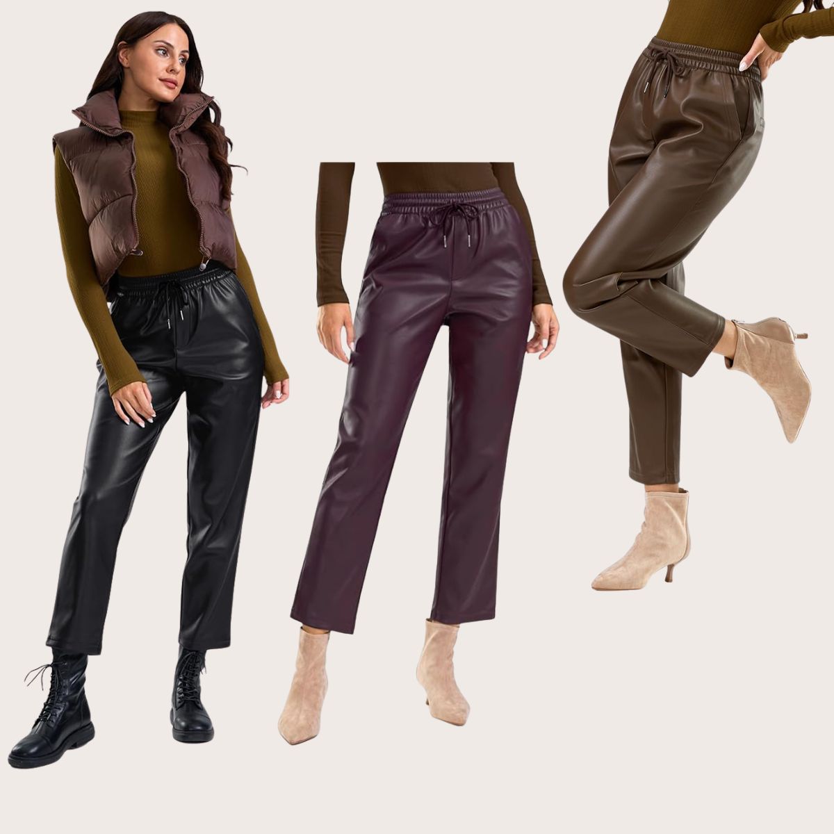 Faux leather pants $14+ | Smart Savers