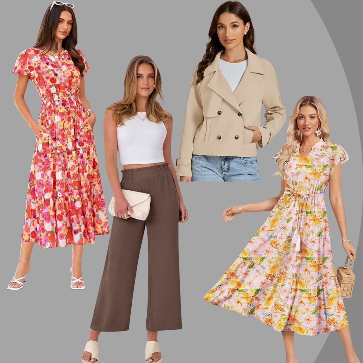 Palazzo pants $12+|Floral dress $13+ | Smart Savers
