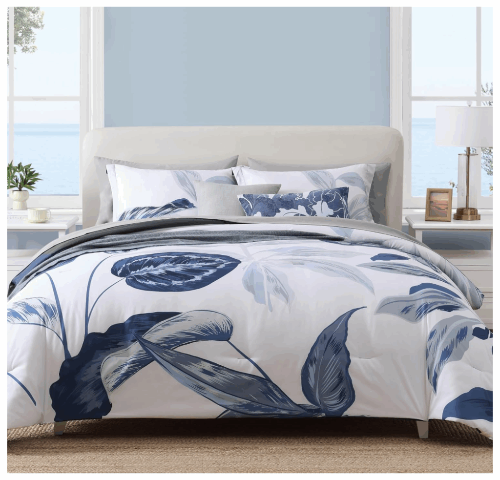 7-pc queen Comforter set $24+ | Rubberwood side table $24+ | 12-ct faux ...