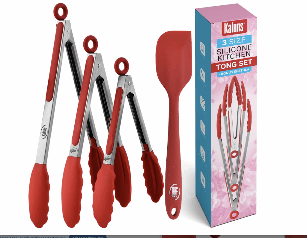 4 Pk Kitchen tongs $6+| Food scale $7+| Salt Pepper grinder set $9 ...