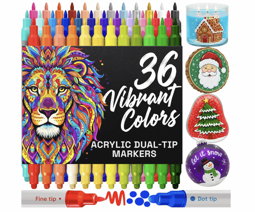 Octopus toy $8+| 36 Acrylic paint markers $9+| 12 Pk Air dry Foam Clay ...