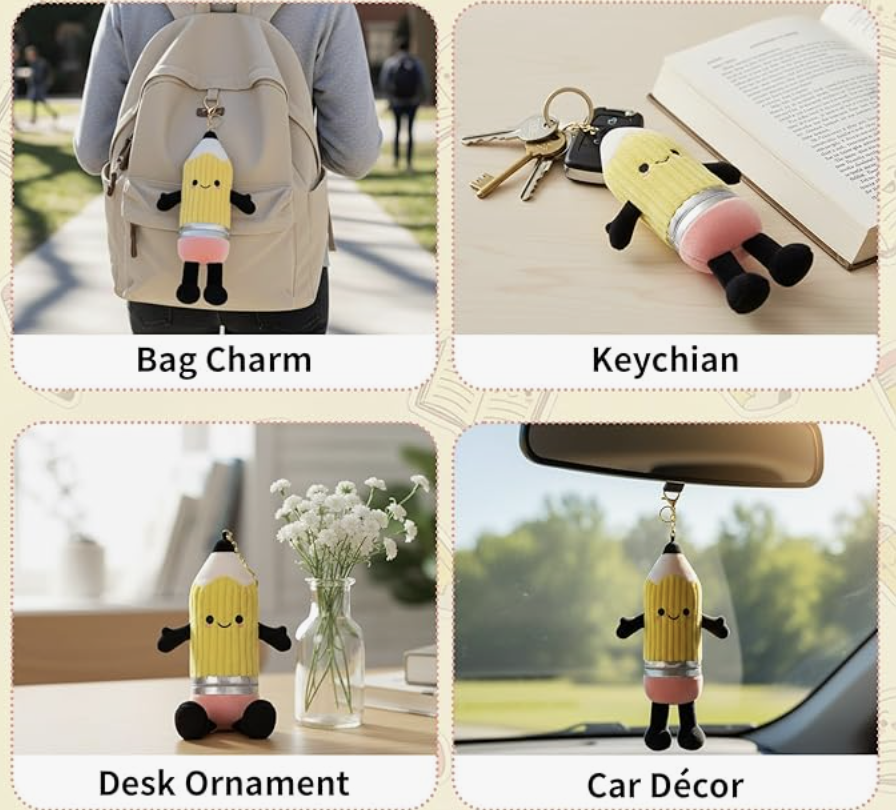 Moon lamp $8+| 30 Pcs Coloring books $9+| Pencil plush keychain $6 ...