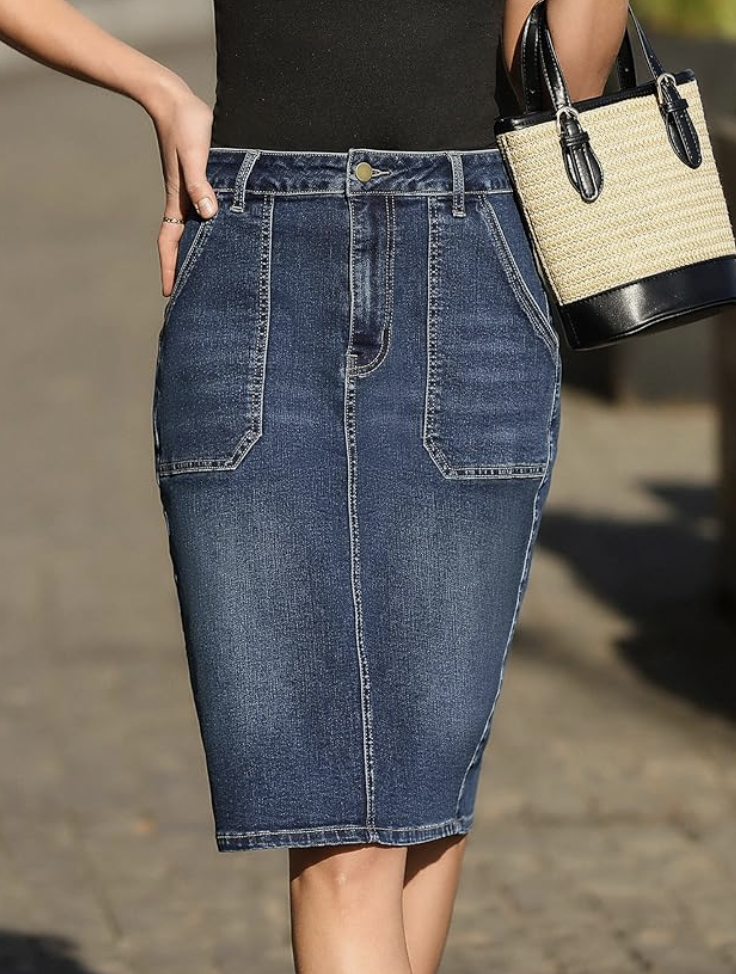 Jean skirts $11+| Pleated chiffon skirt $14+ | Smart Savers