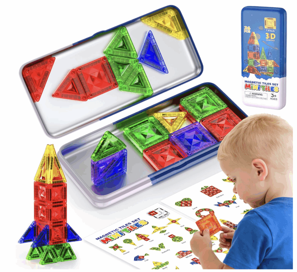 Magnetic Puzzles $4+ | Water Marbling Paint kit $4+ | Magnetic tiles $9 ...