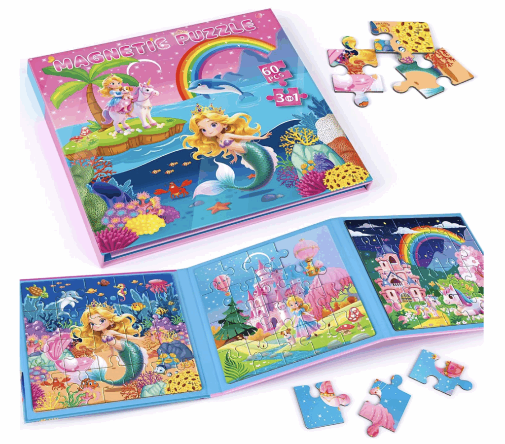 Magnetic Puzzles $4+ | Water Marbling Paint kit $4+ | Magnetic tiles $9 ...