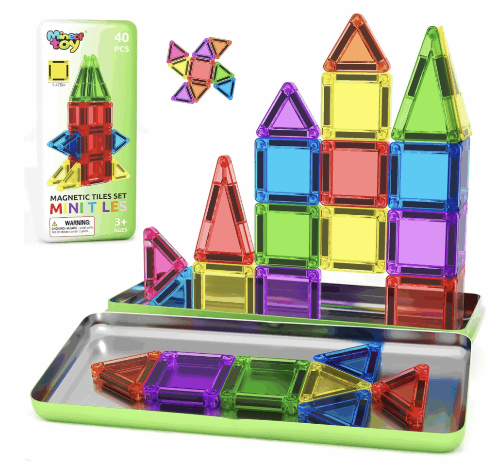 40-pc Magnetic Tiles set $9+ | 40-pk kids V-Day Cards $2+ | Reusable ...