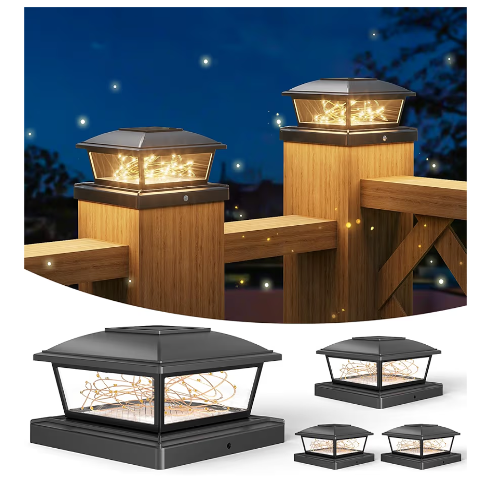 4 solar-powered fence cap lights, $10+ | portable heater, $10 ...