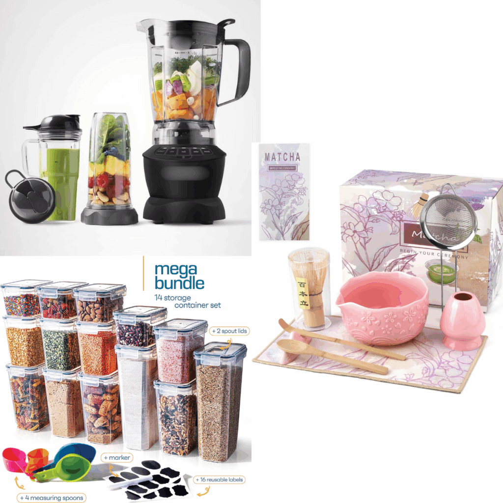 Full size blender, $79+ | 14-pk containers, $19+ | Matcha kit, $16 ...