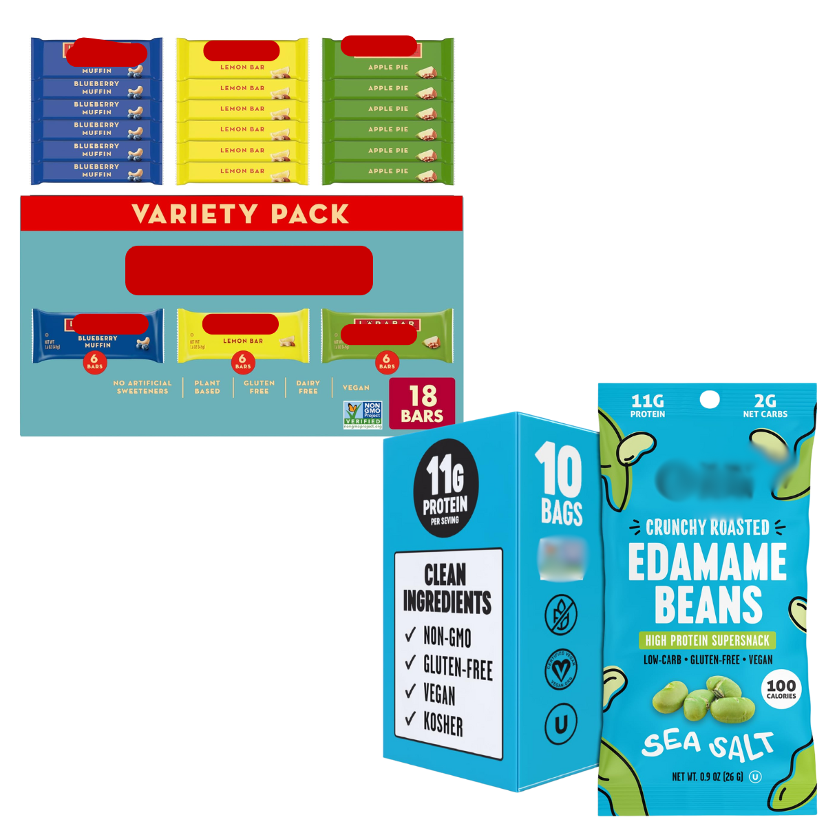 10-pk Bean snacks, $11+ | Energy bars, from $10+ | Smart Savers