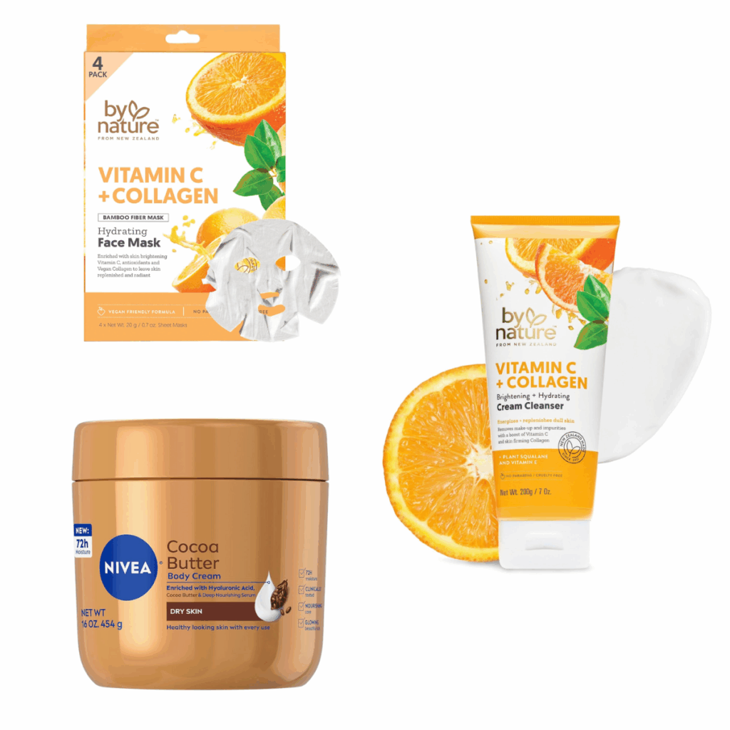 Cocoa butter, $4+ | 4-pk sheet masks, $4+ | Cream cleanser, $4+ | Smart ...