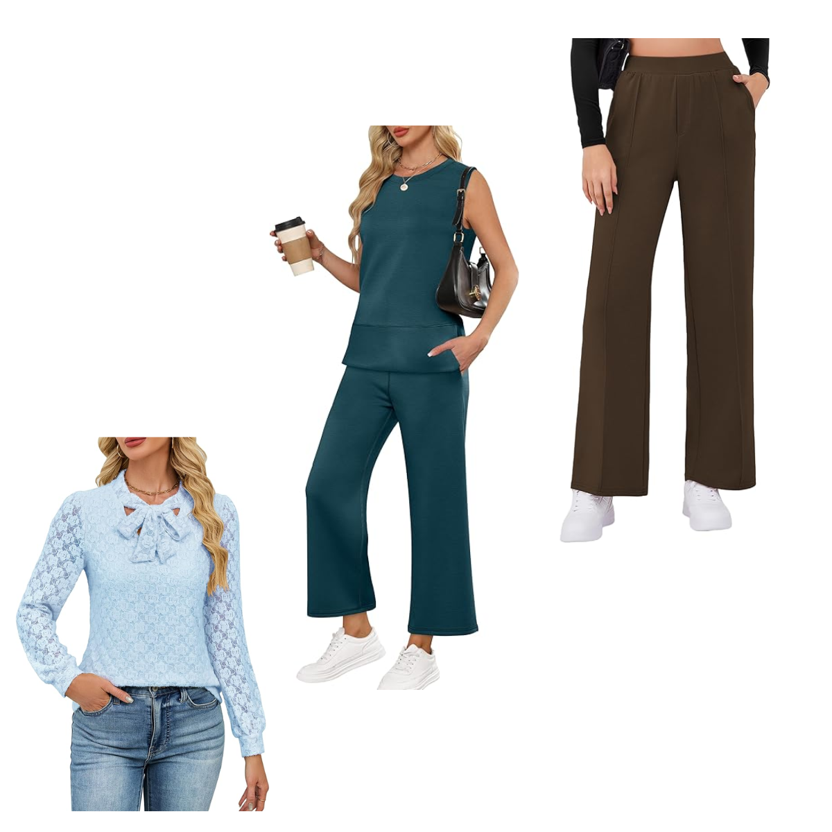 Sweatpants, $9+ | Lace top, $14+ | 2-pc outfit, $16+ | Smart Savers