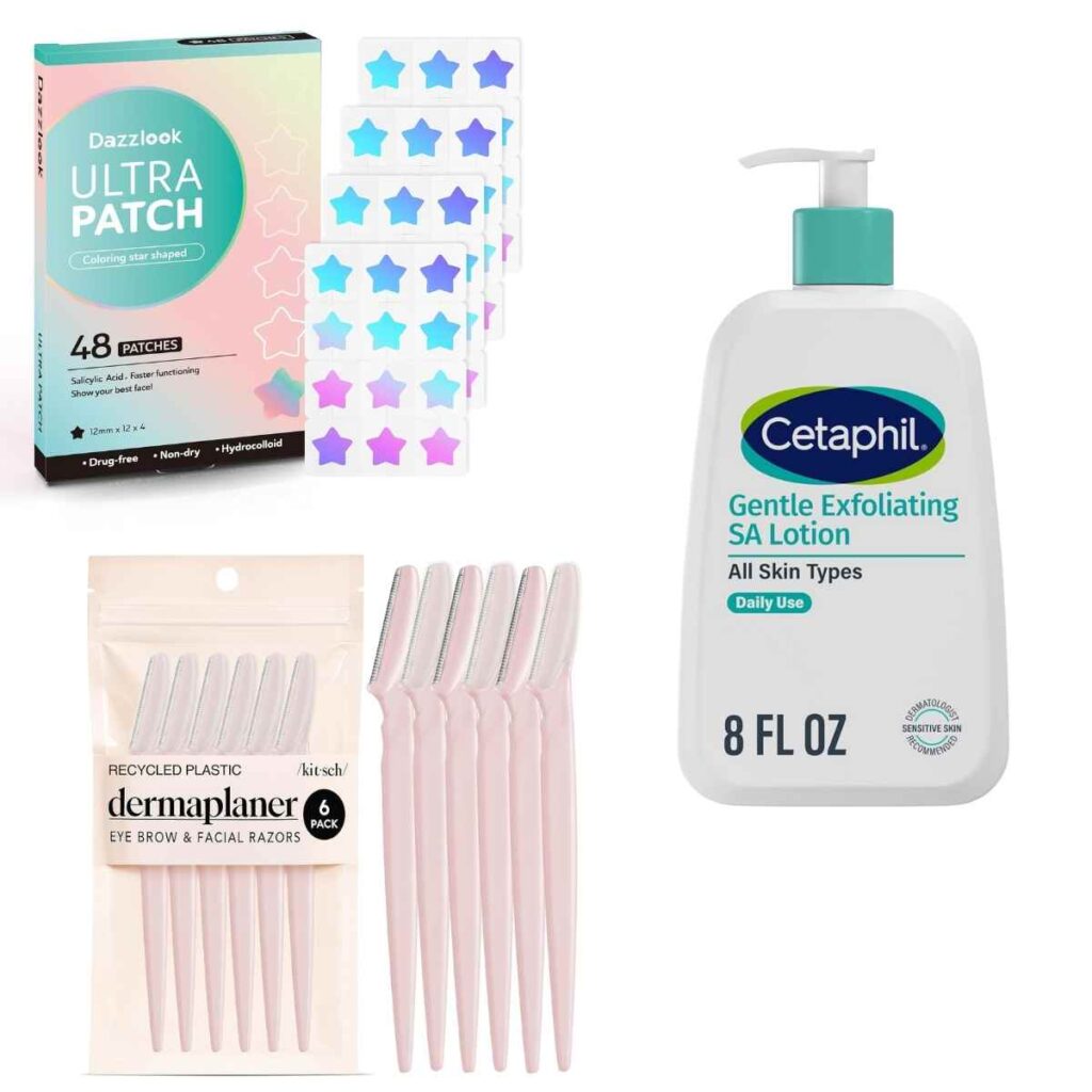 48-Piece Acne Patch, $3+ | 6-Pack Facial Razor, $3+ | Gentle ...