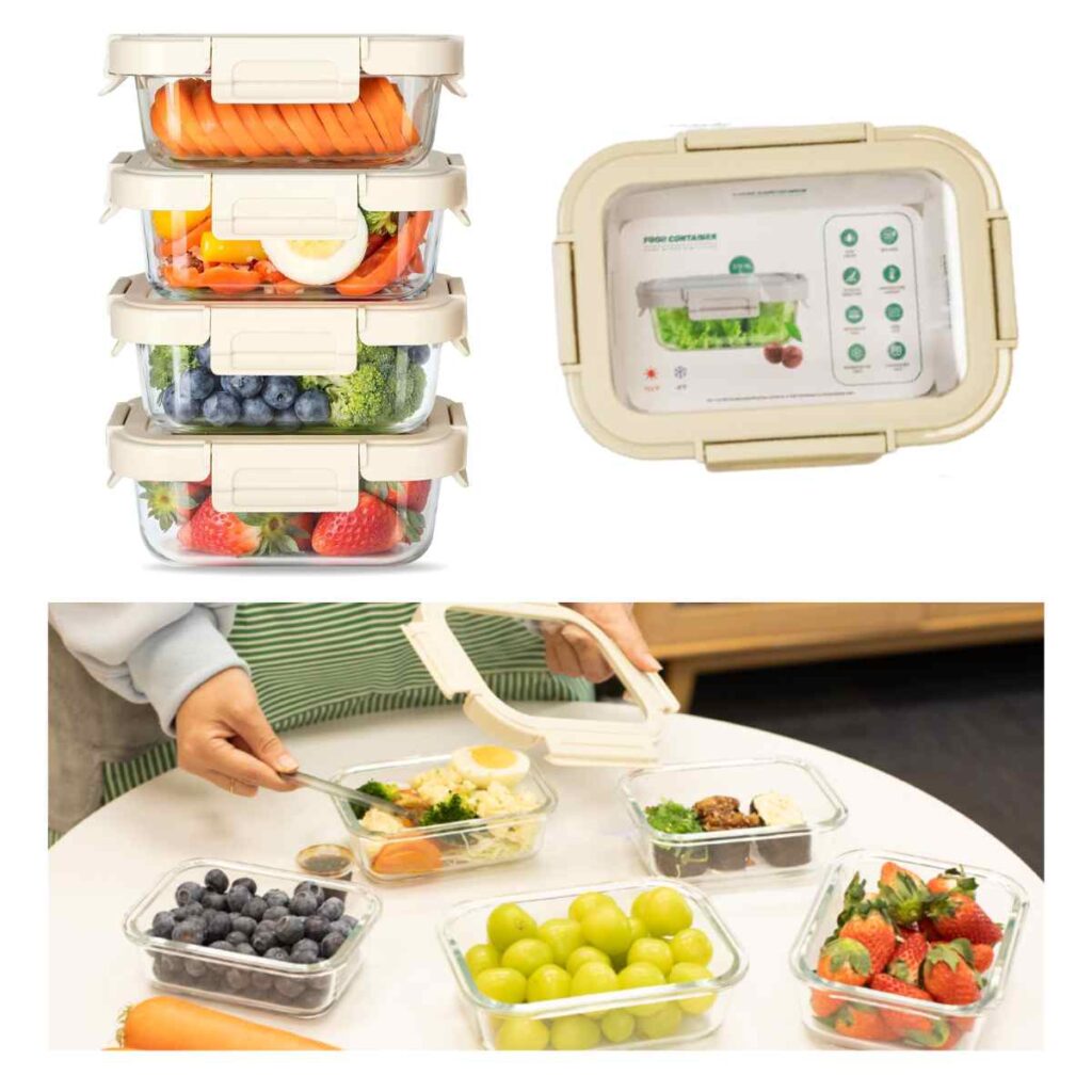 10-Pack SS Measuring Cups, $9+ | Snackle Box, $9+ | 4-Pack Glass Food ...