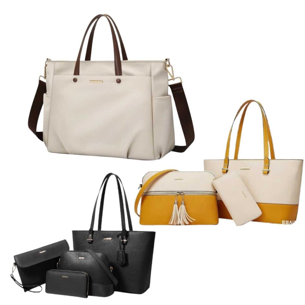 15" laptop tote bag, $11+ | 3-4 pc tote handbag sets, $15-16+ | Smart ...