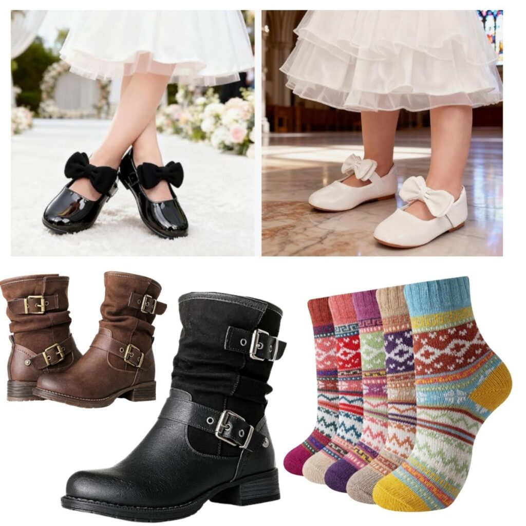 Women's 5-pairs socks, $4+ | Girls' dress shoes, $11+ | Women's ankle ...