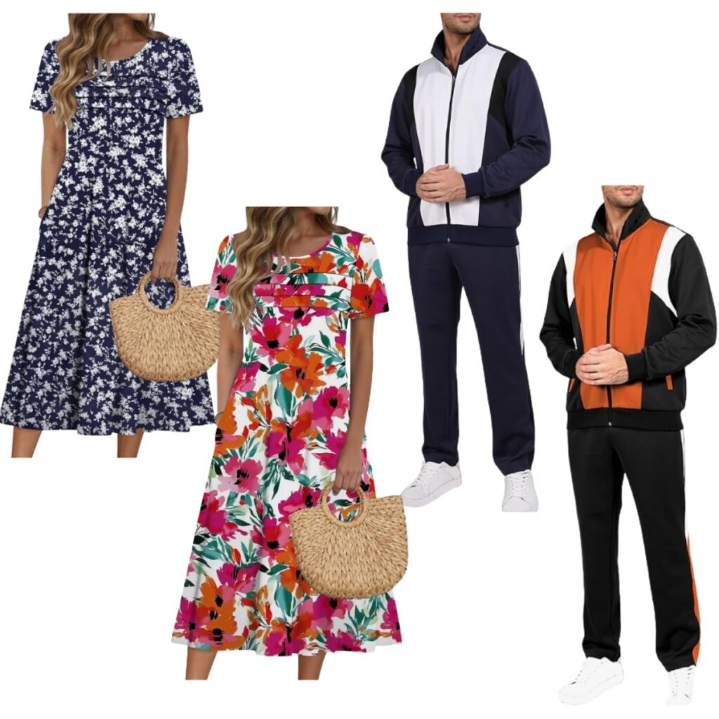 Women's dresses, $8-10+ | Men's 2-piece tracksuits, $19+ | Smart Savers