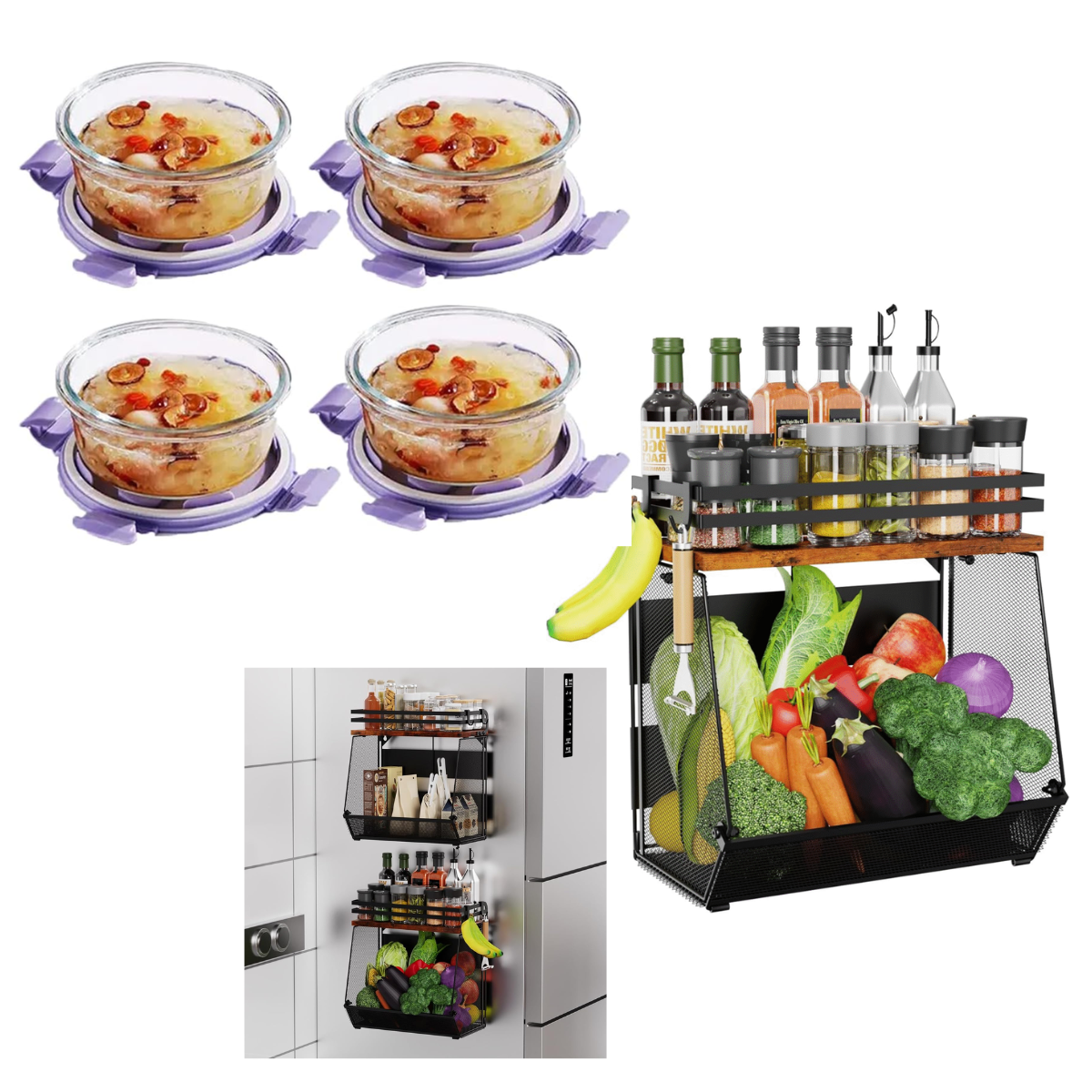 4-pack Glass Containers $12+ | Magnetic Shelf $13+ | Smart Savers
